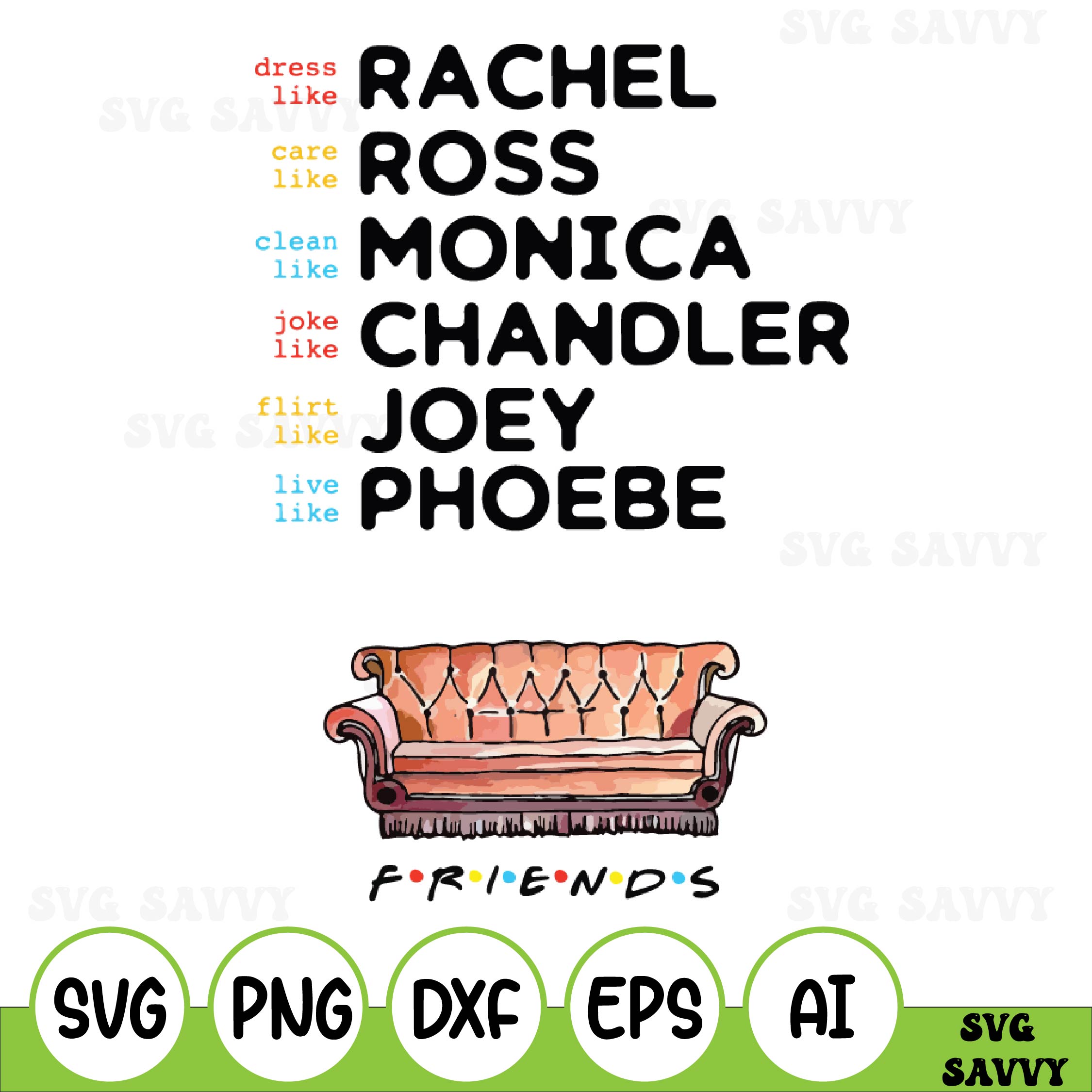 Friends SVG, Friends, Instant Digital Download SVG JPG, Frie | Inspire ...