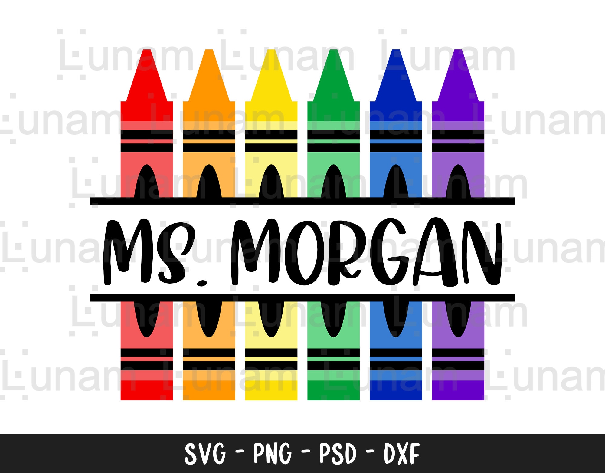 Crayon Monogram Svg, Crayon Split Monogram Svg, Teacher Mono | Inspire ...