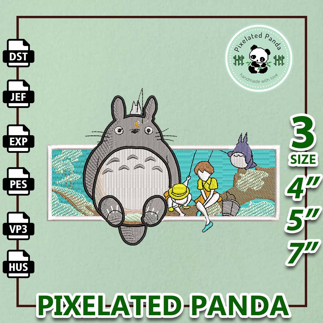 Totoro Embroidery Design File, My Neighbor Totoro Anime Embr | Inspire ...