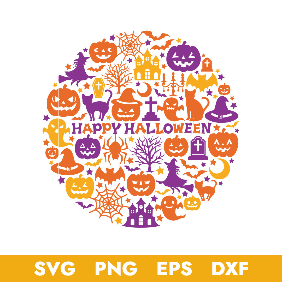Happy Hallowen Svg, Hallowen Clipart, Halloween Svg, Png Dxf | Inspire ...