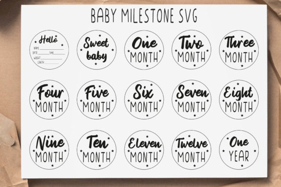 Baby Milestones Bundle SVG, Baby Monthly | Inspire Uplift