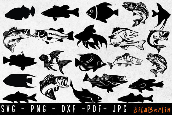 Fish Bundle SVG, Fish Svg, Fish Clipart | Inspire Uplift