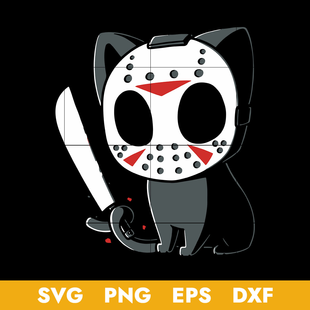 Cat Jason Voorhees Svg, Jason Voorhees Svg, Halloween Svg, P | Inspire ...