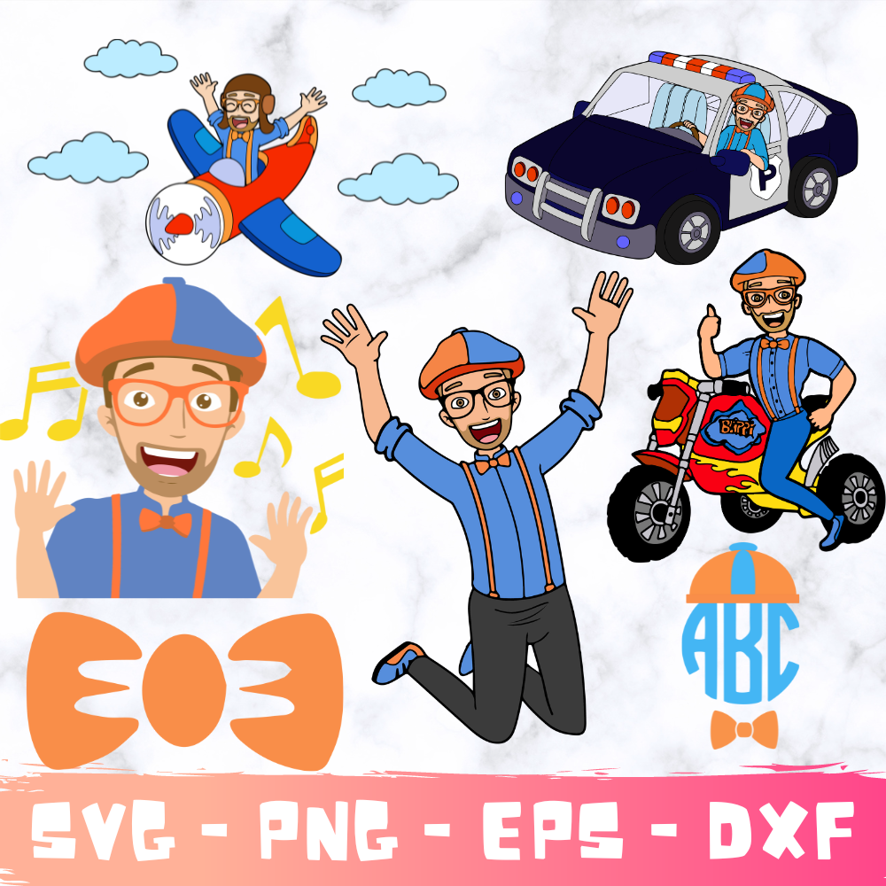 Blippi Bundle SVG - Blippi Bundle SVG - PNG - EPS - AI - Bli | Inspire ...