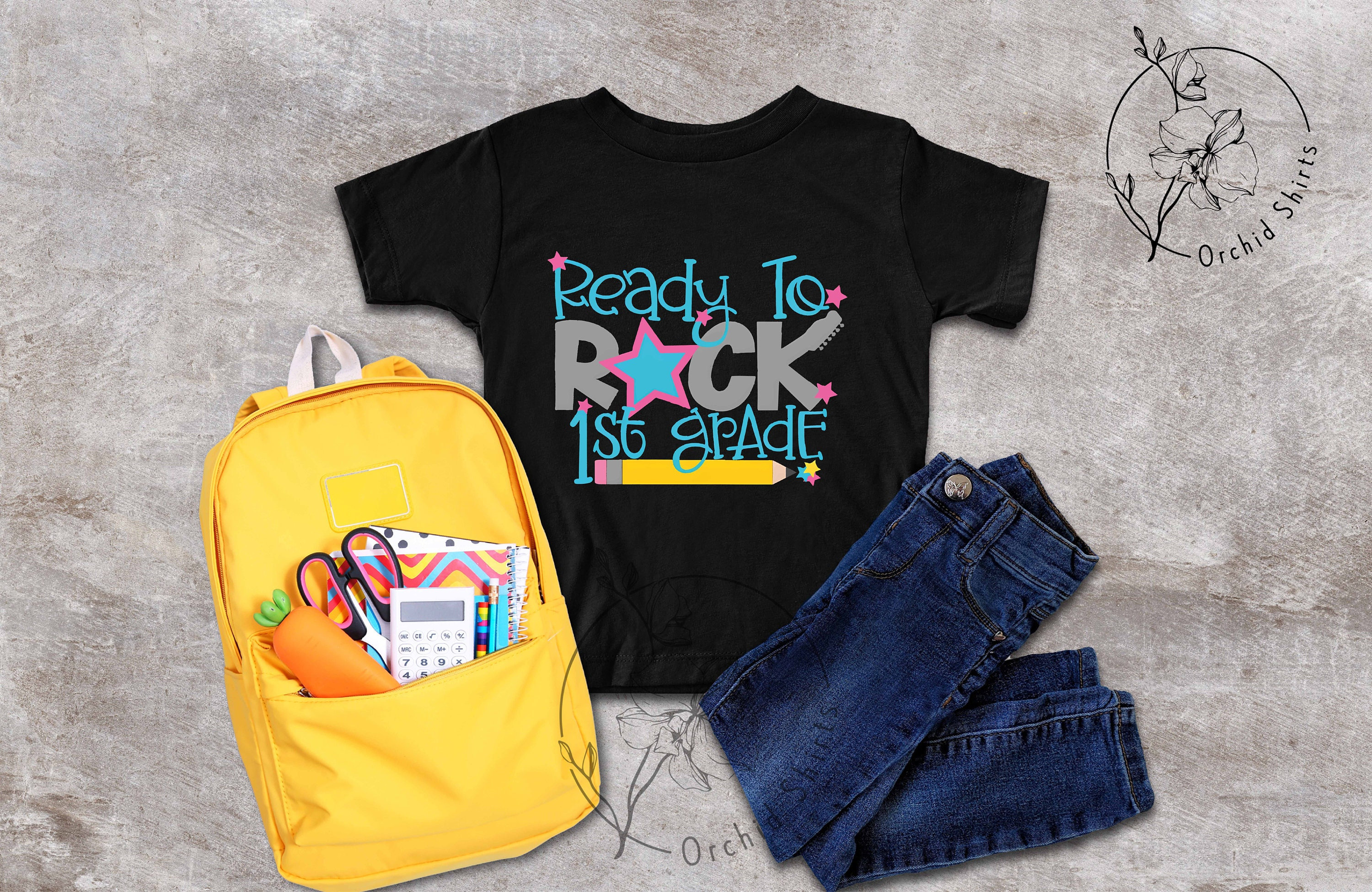 Ready to Rock 1st Grade,1st Grade Gift,Girl School Shirt,Fir | Inspire ...
