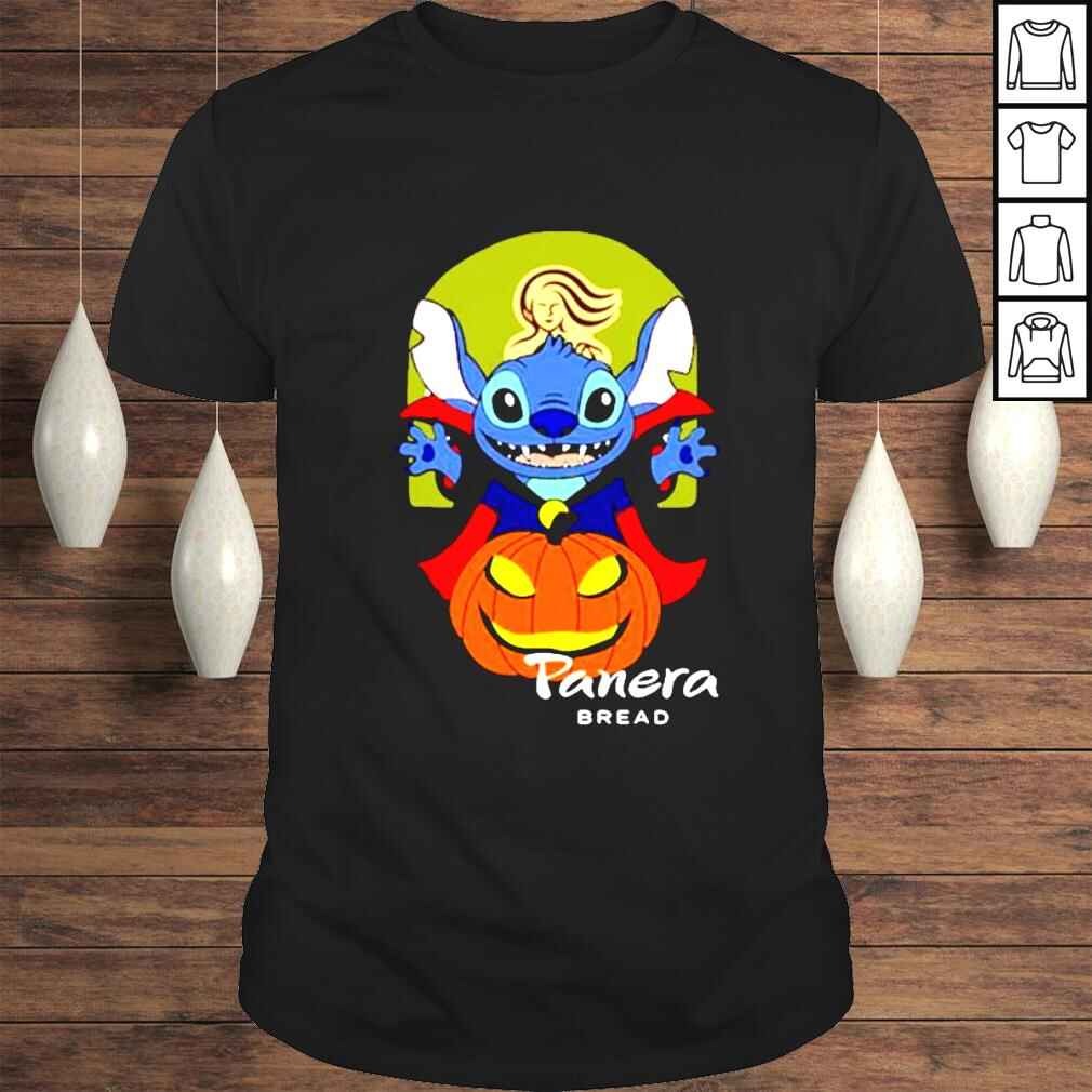 Stitch hug Pumpkin Panera Bread logo Halloween shirt | Inspire Uplift