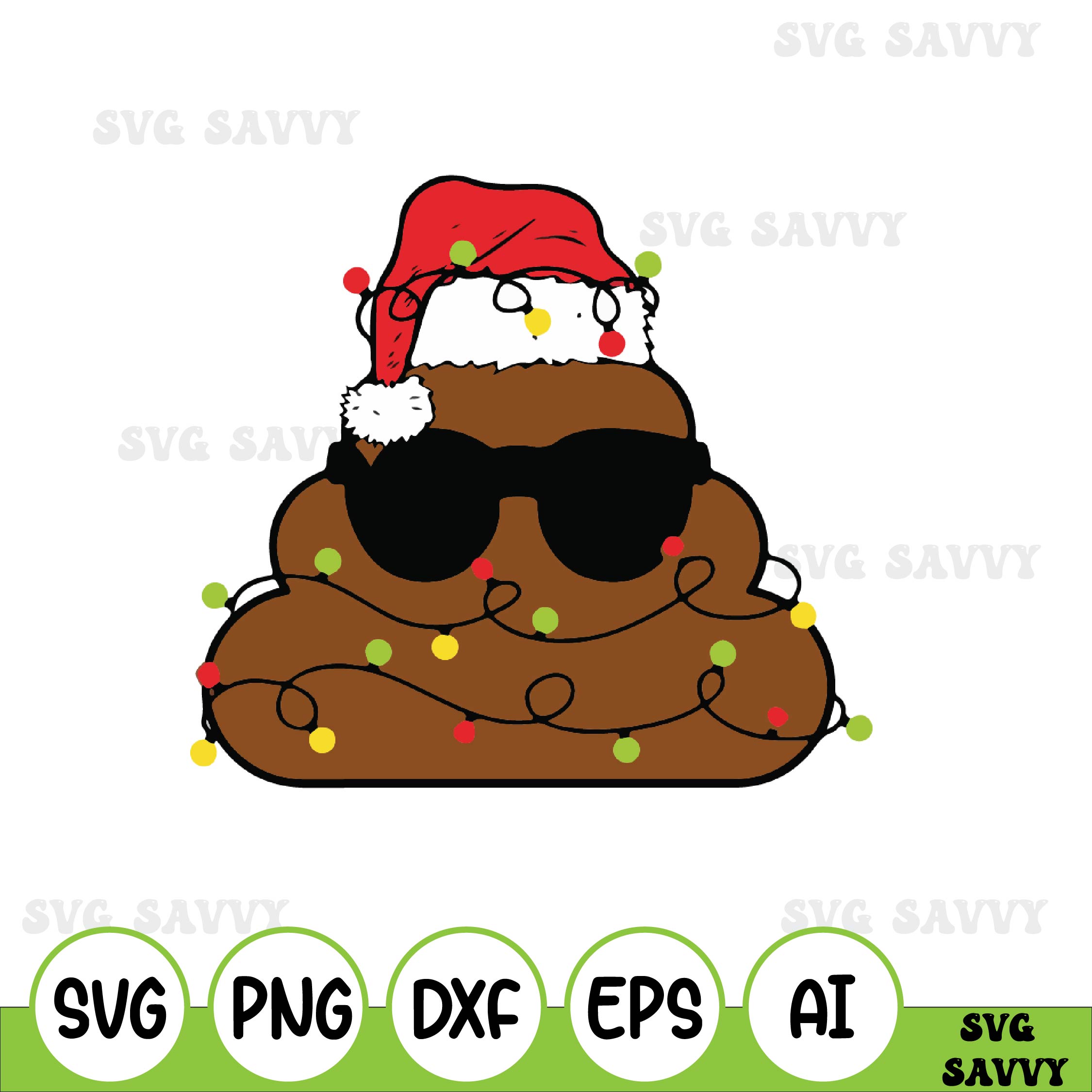 Poop Emoji Candy Svg, Poop Christmas Light Holiday Svg, Poop | Inspire ...