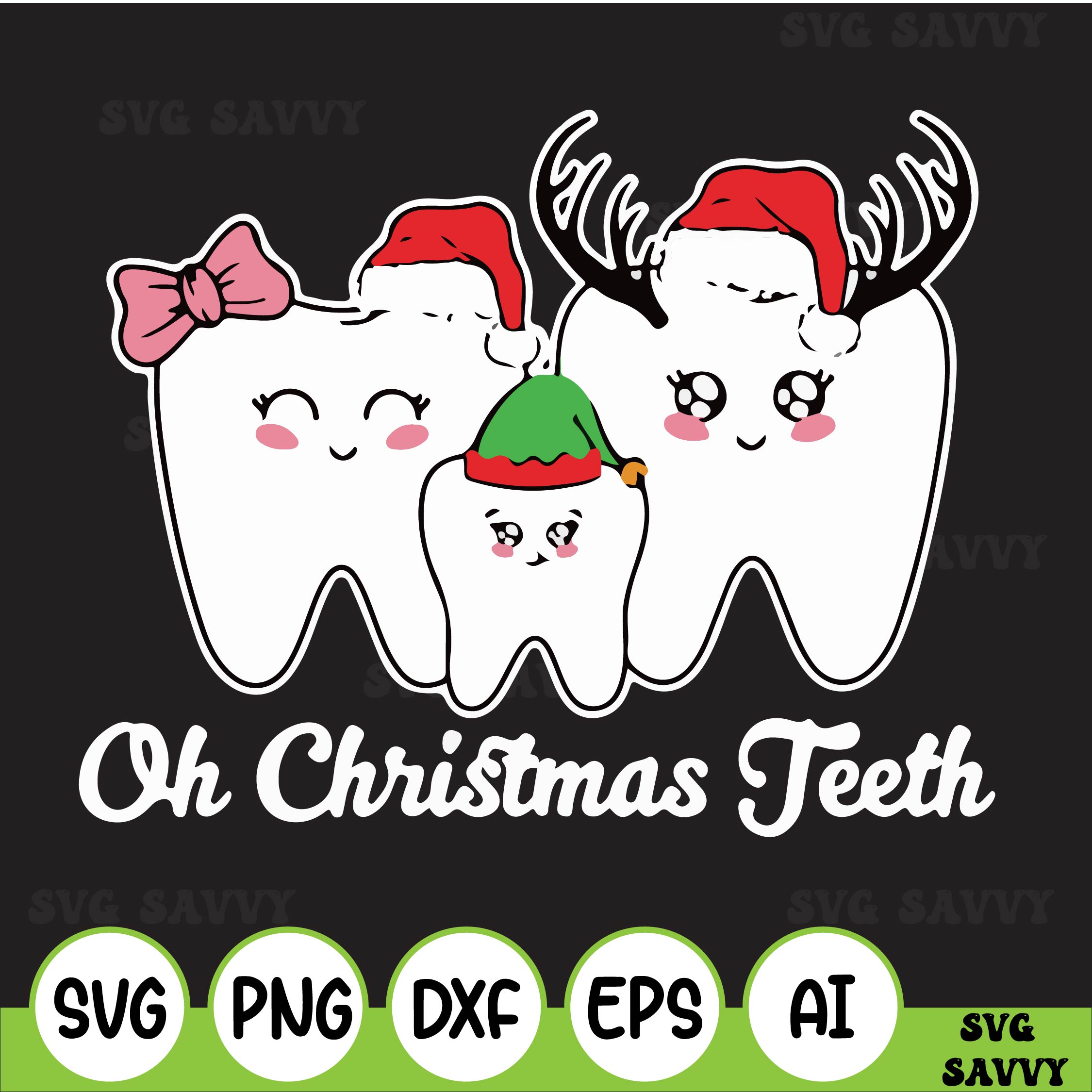 Oh Christmas Teeth Svg, Christmas Teeth Svg, Dental Christma | Inspire ...