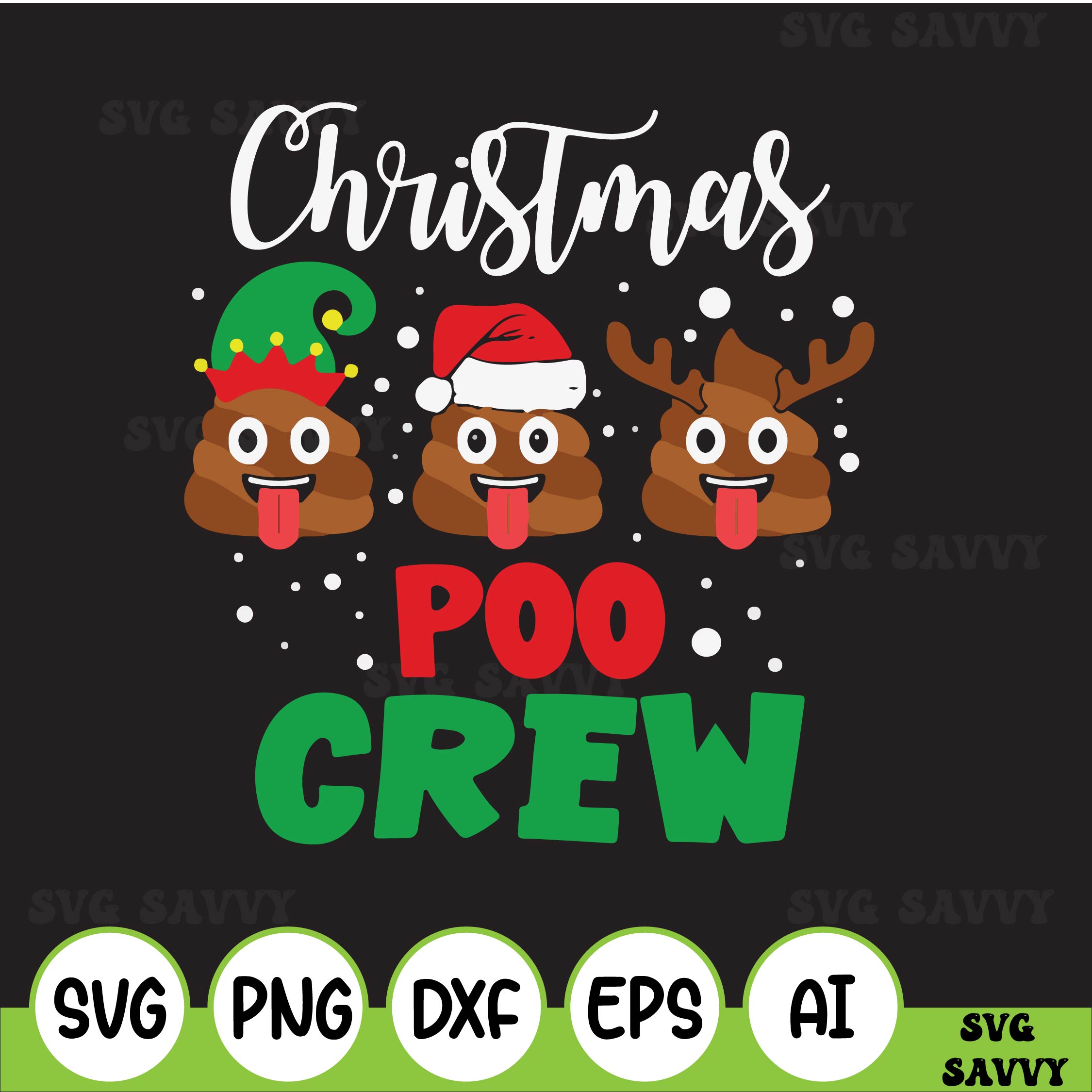 Christmas Poo Crew Svg, Christmas Poop Emoji Svg, Poop Rudol | Inspire Uplift