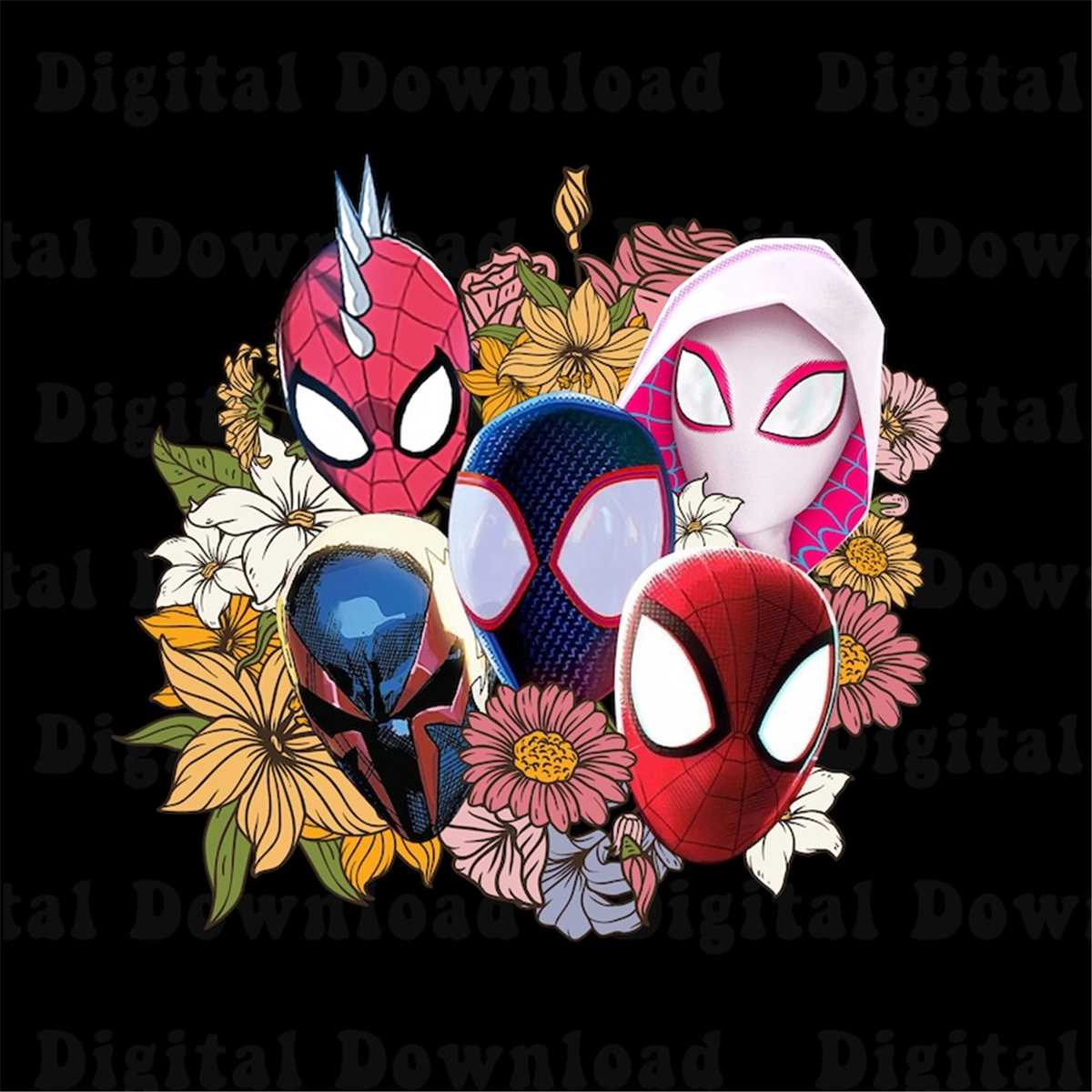 Floral Spider Face Png, Spider-Man Across the Spider-Verse P - Inspire ...