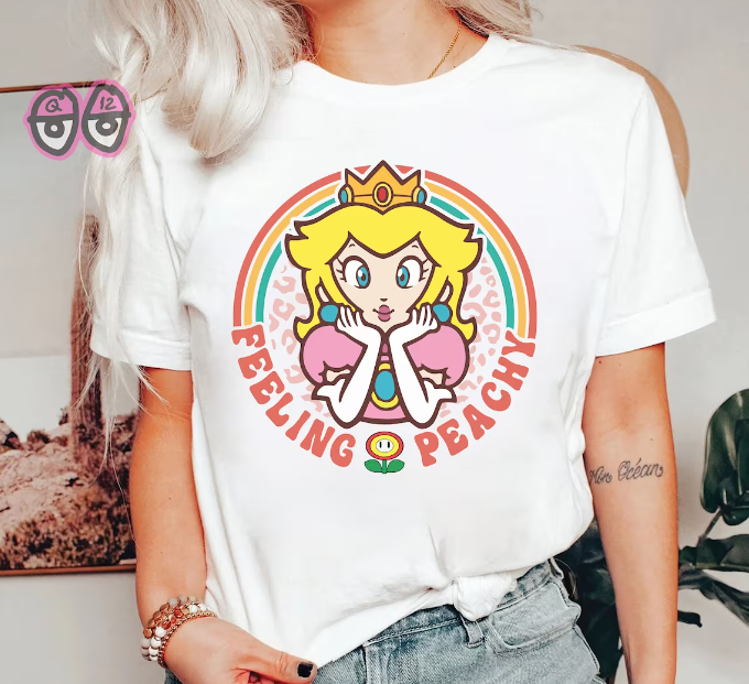 Princess Peach Mario Shirt, Super Mario shirt, Feeling Peach | Inspire ...