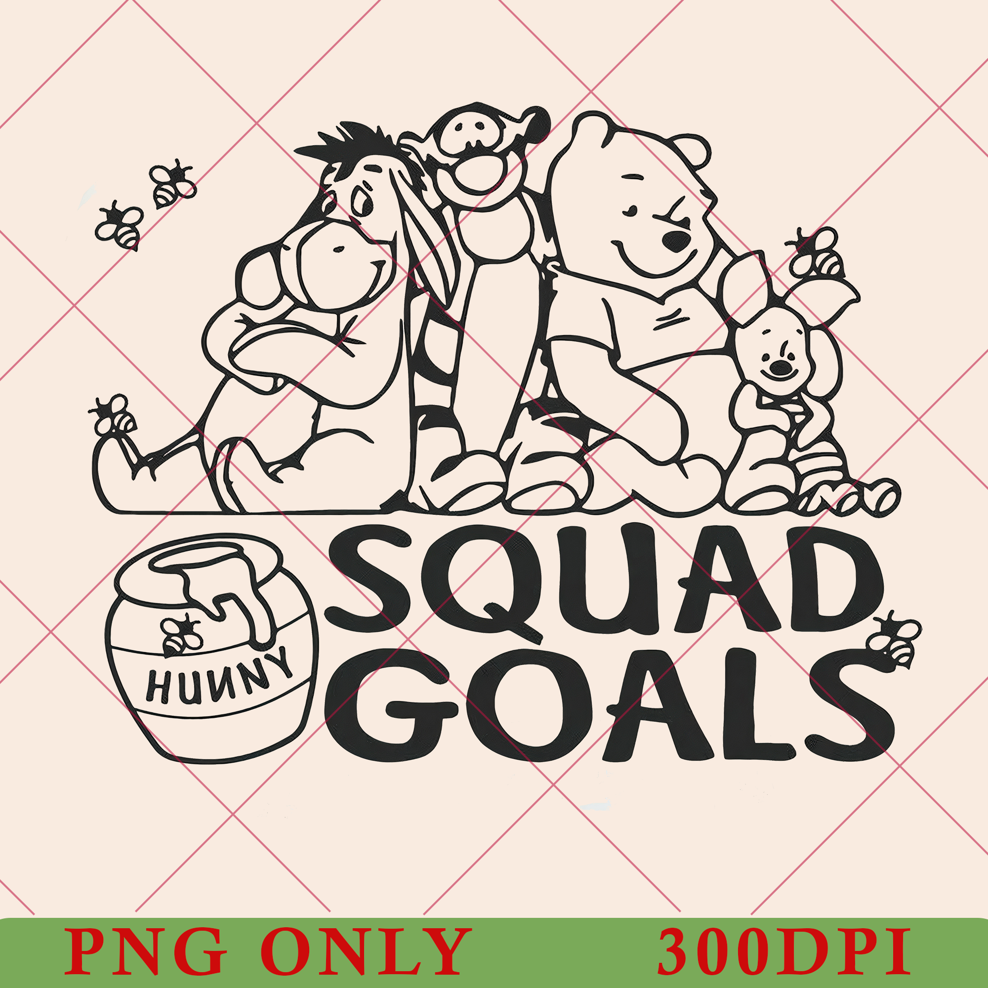 Vintage Pooh And Friends PNG, Disney Minimal Winnie The Pooh - Inspire ...