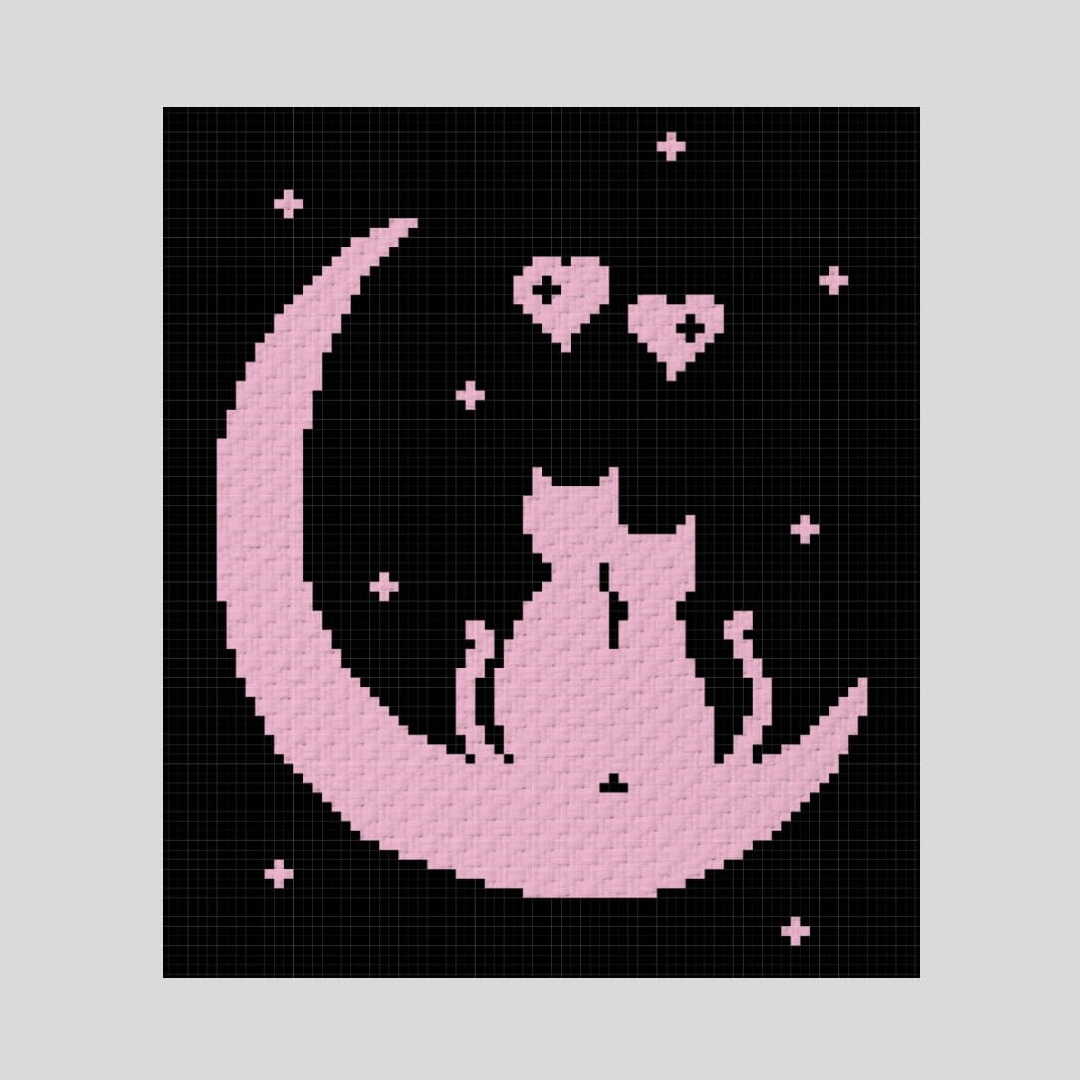 Crochet C2C Night cats graphgan blanket pattern PDF Download | Inspire ...
