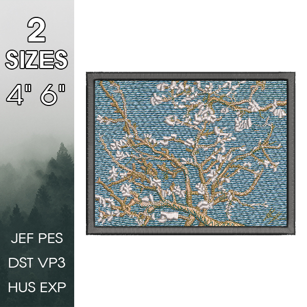 Vincent Van Gogh - Almond Blossom Embroidery Design, custom | Inspire ...