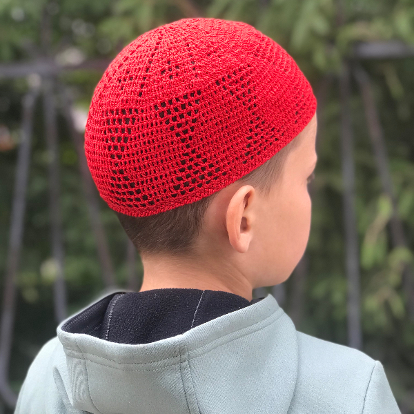Short cotton crochet cap for men - Inspire Uplift
