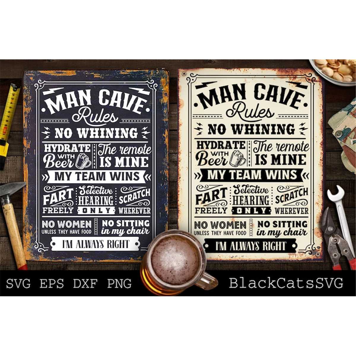 Man Cave Rules svg, Man cave rules poster SVG, Garage svg, D | Inspire ...
