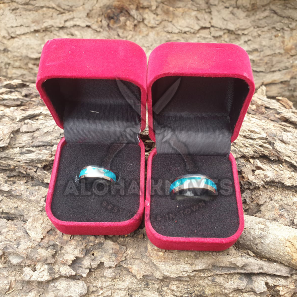 Titanium (Epoxy Resin) Inlay Wedding Rings ,ring for man, En | Inspire ...