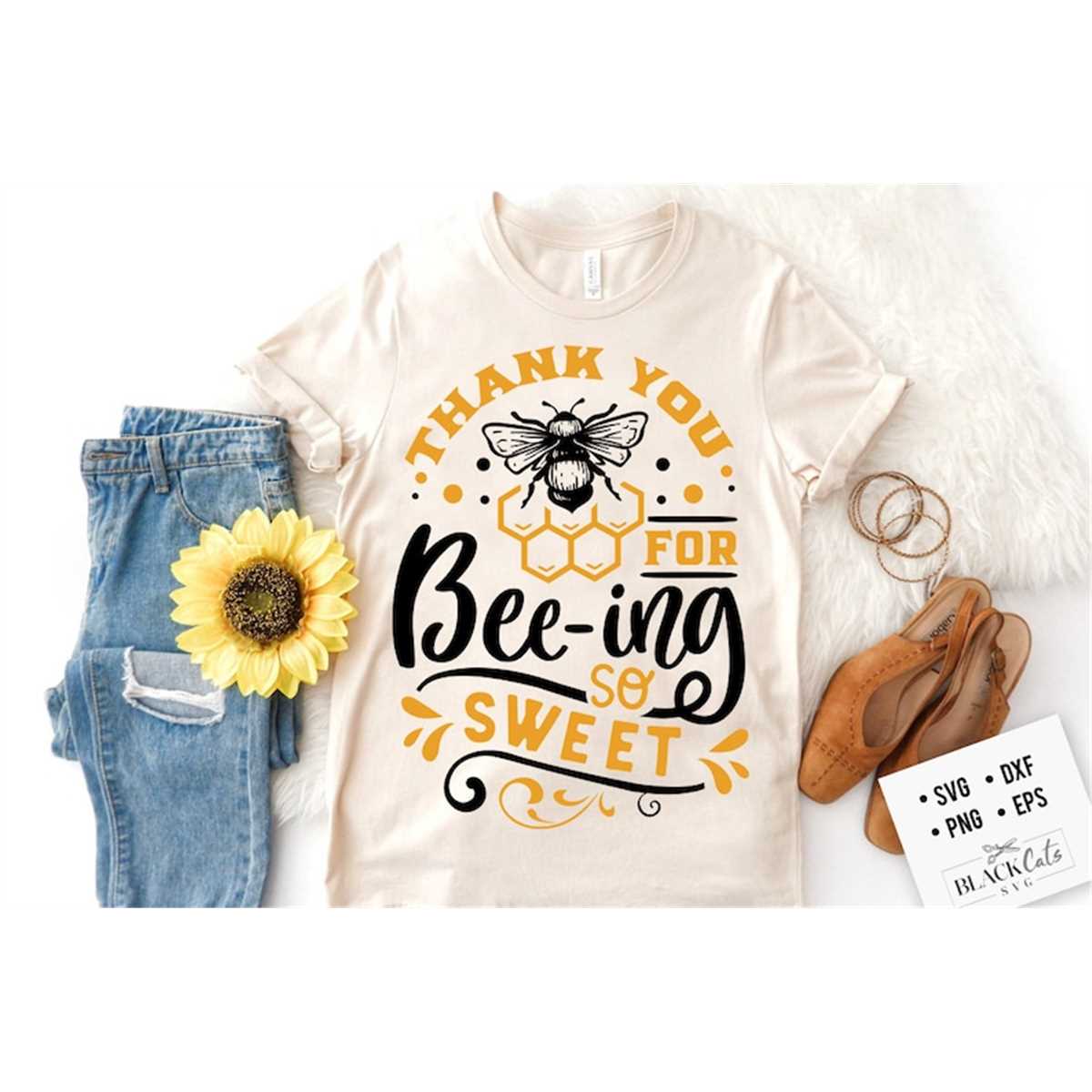 Thank you for beeing so sweet svg, Bee svg, Sunflower svg, H - Inspire ...