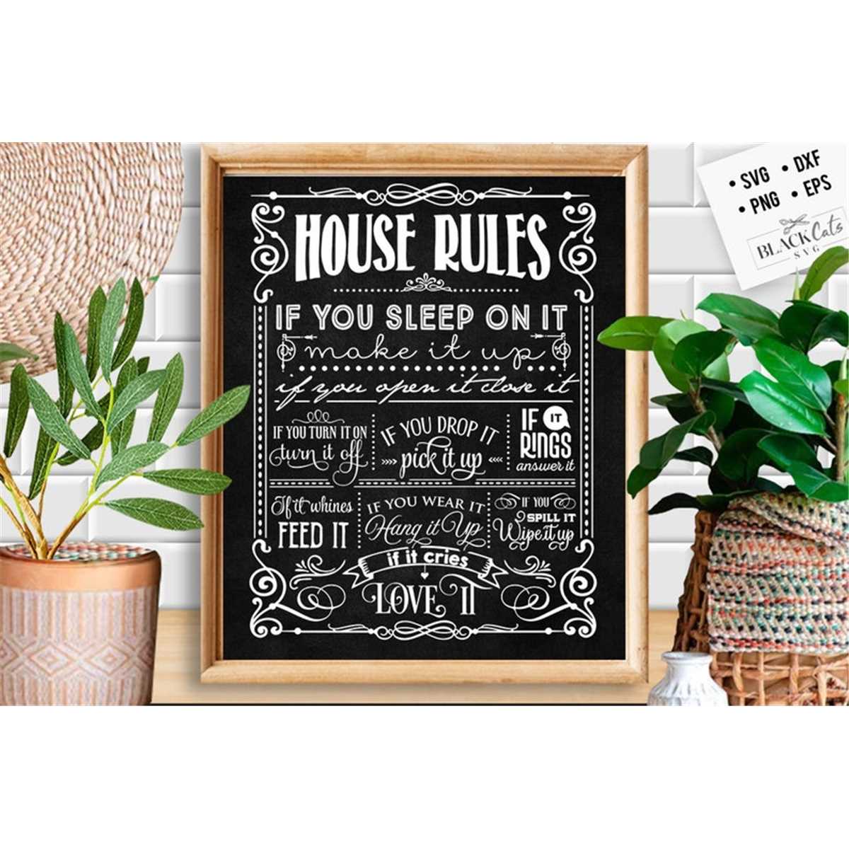 House Rules SVG, House rules poster svg, Welcome to our hous | Inspire ...