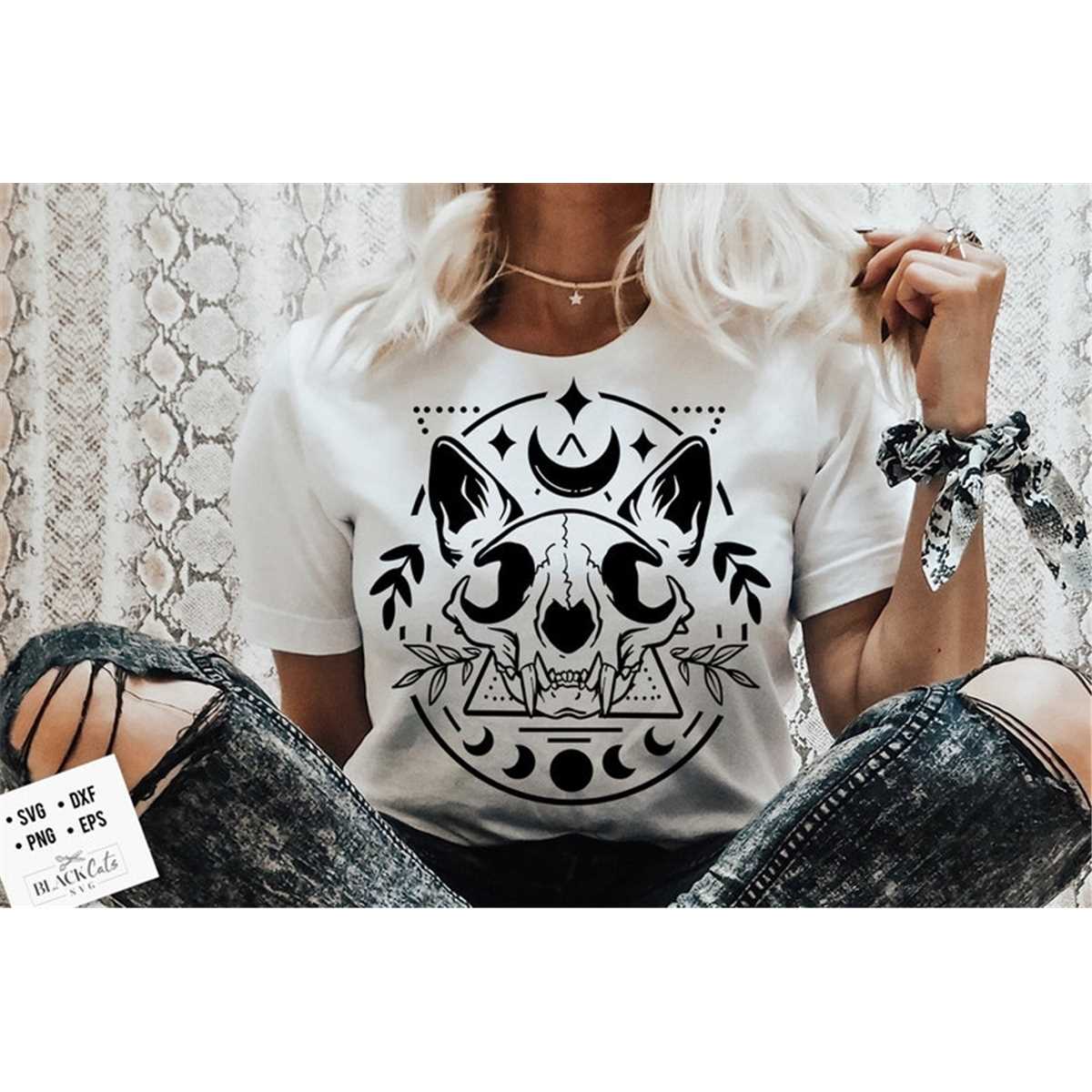 Cat skull svg, sphynx cat svg, Moon phases SVG, Cat SVG, Mag - Inspire ...