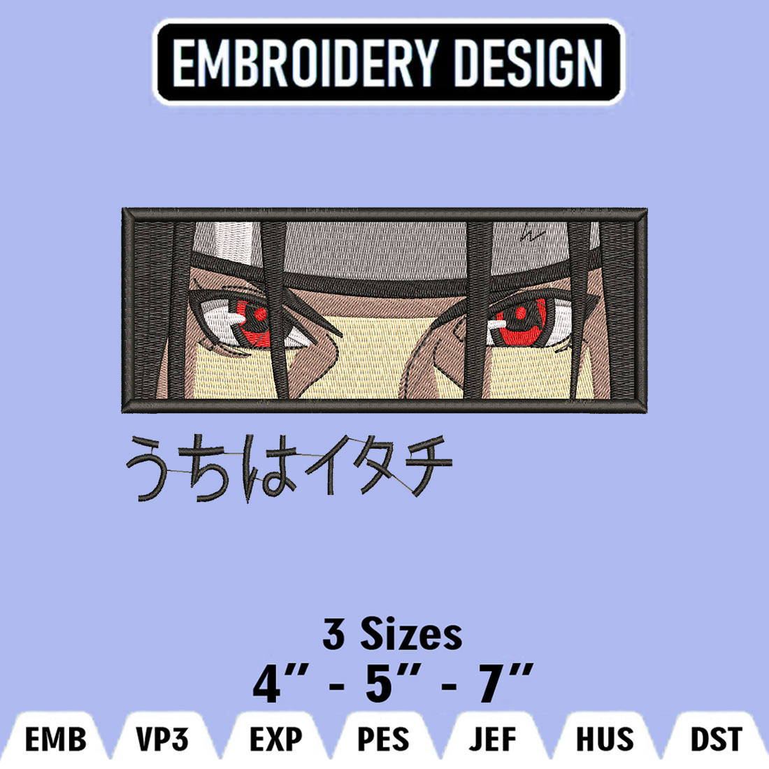 Uchiha Itachi Embroidery Designs, Itachi Logo Embroidery Fil | Inspire ...