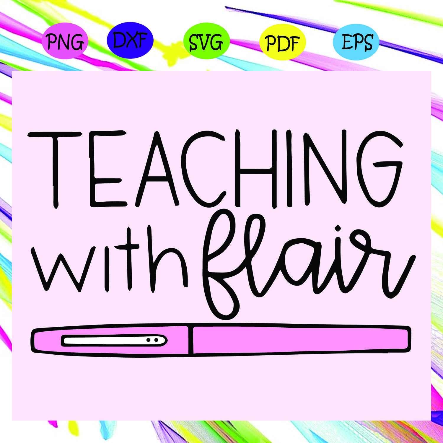 Teaching With Flair svg , 100th Days svg, First Day of Schoo | Inspire ...