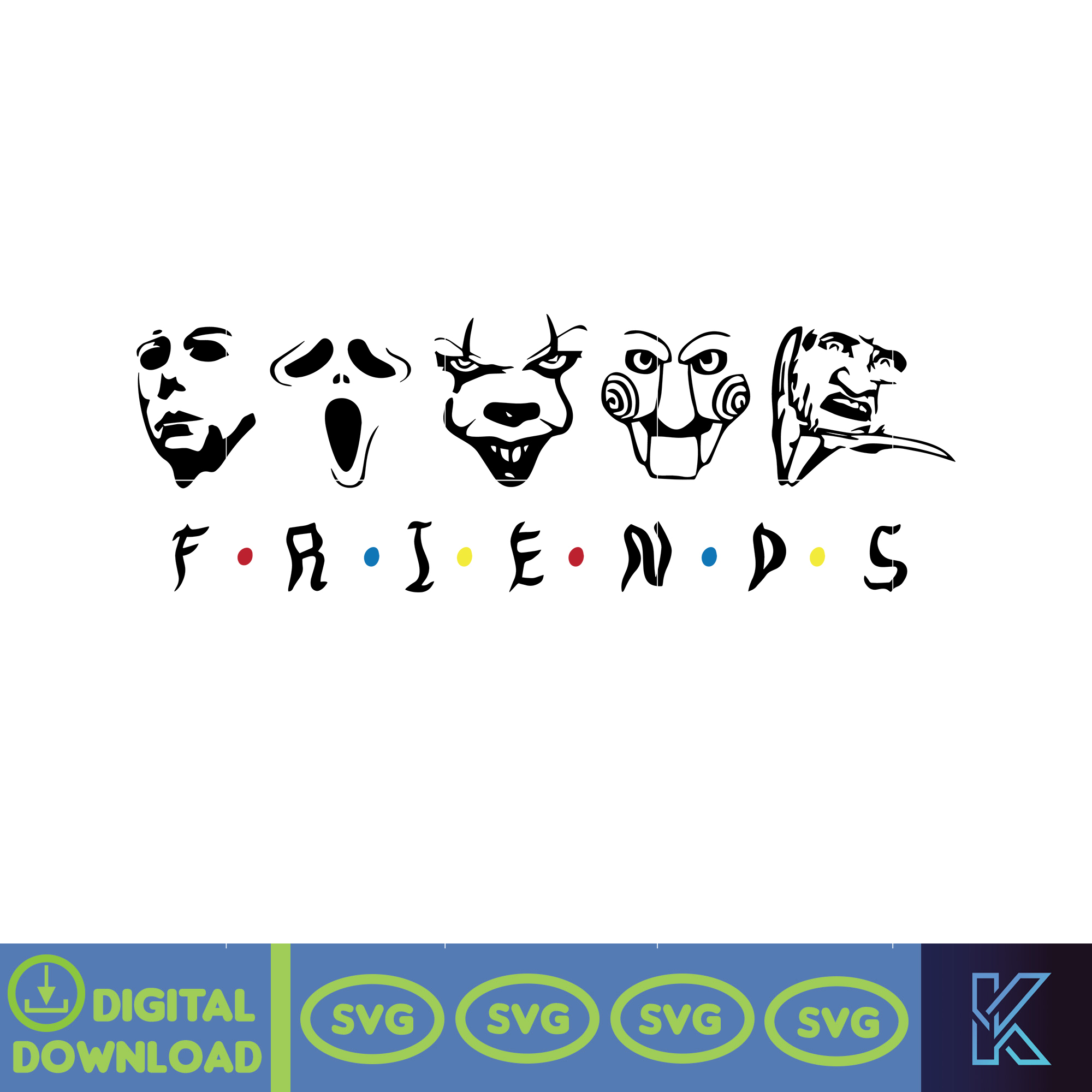 Friends Horror Character svg, Horror svg, Horror friends svg - Inspire ...