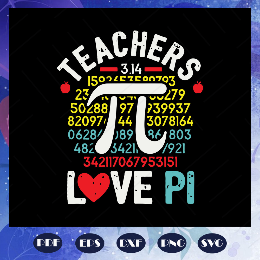 Teachers love pi, pi svg, pi day, pi day gift, pi symbol, pi | Inspire ...