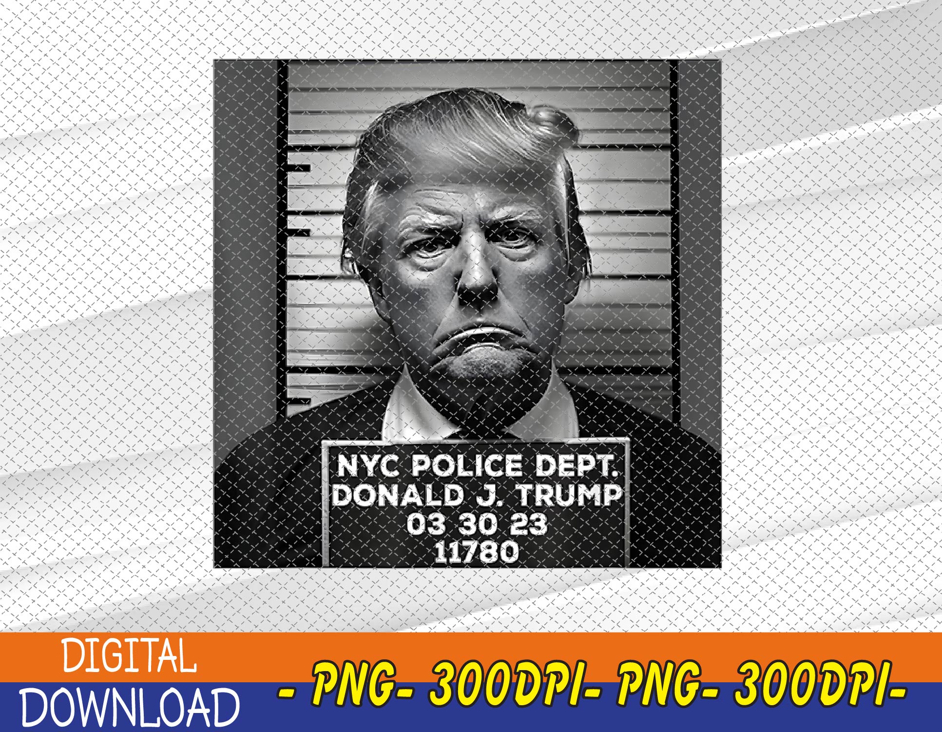Trump Mugshot 2024 President PNG, Digital Download - Inspire Uplift