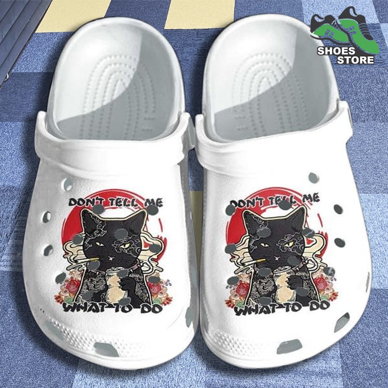 Japan Tattoo Cat Crocs, Black Cat Cool Special Crocs, Animal - Inspire ...