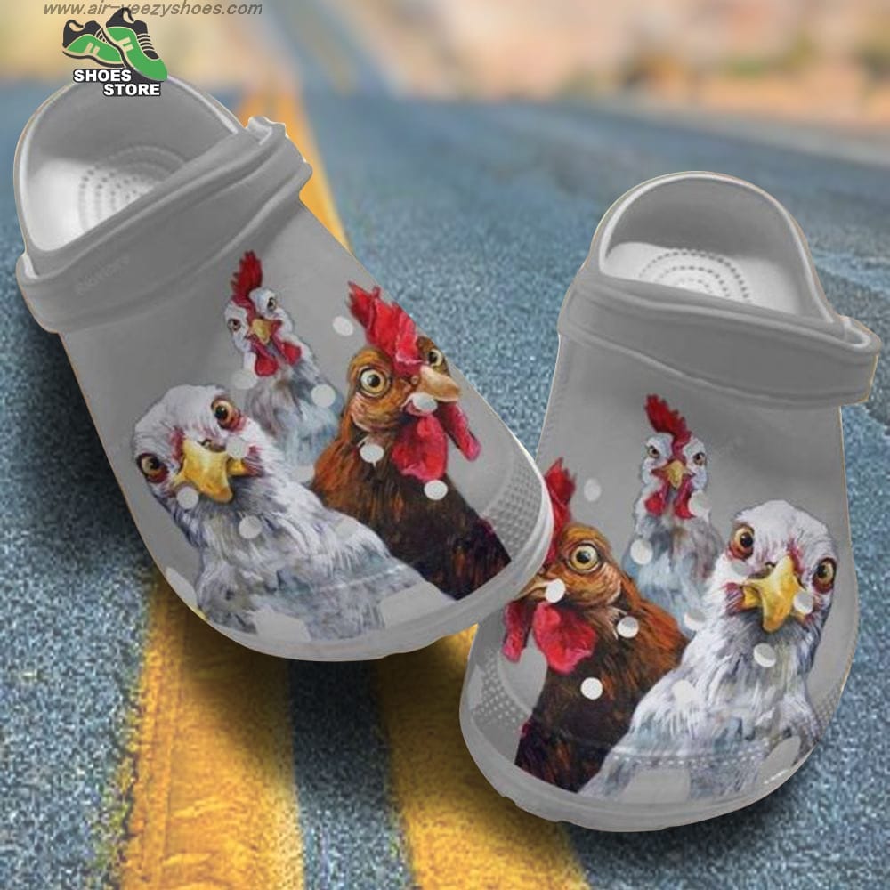 Funny Trio Chicken Crocs, Chickens Farm Funny Moment Shoes, - Inspire ...