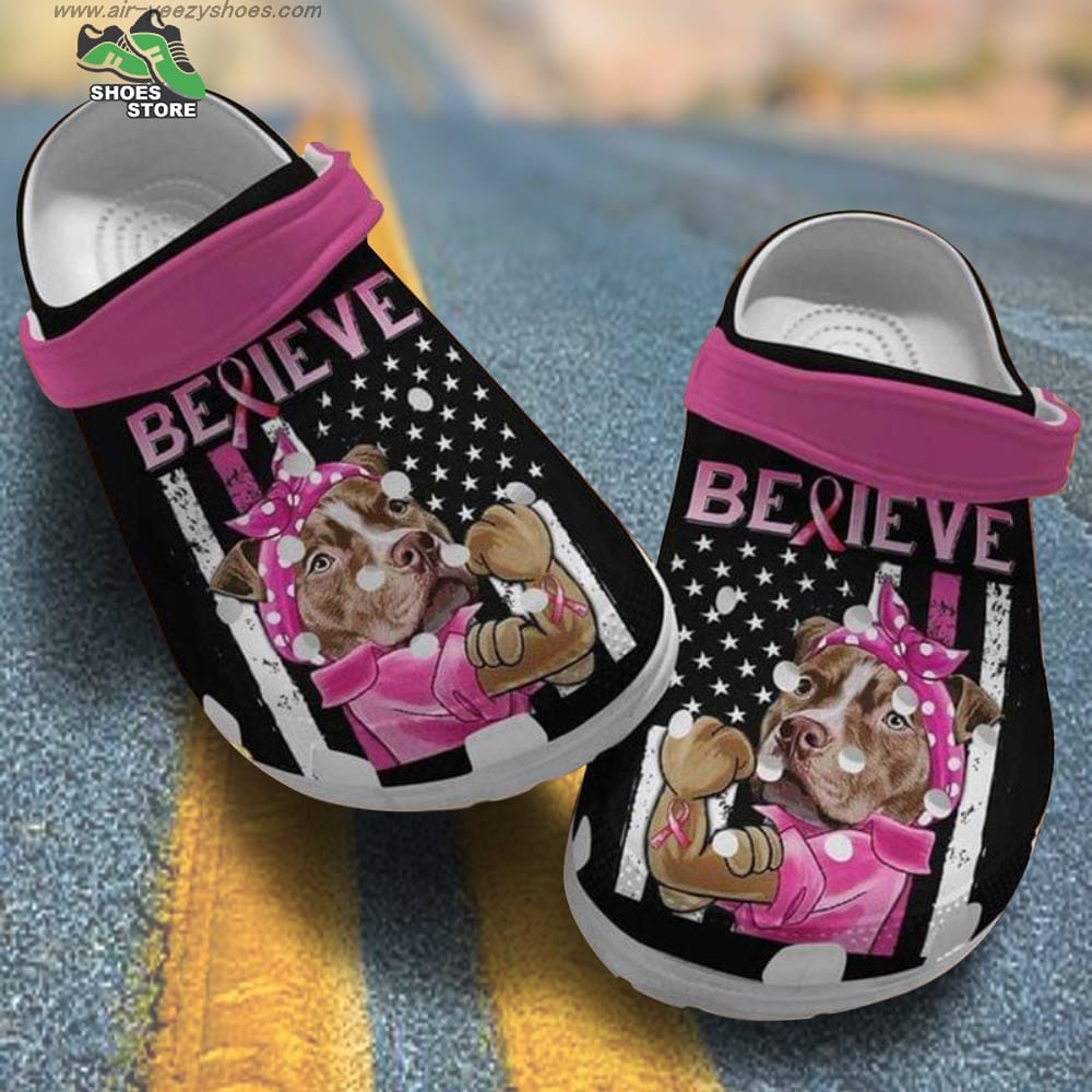 Believe Breast Cancer Warrior Pitbull Puppy October For Pitb | Inspire ...