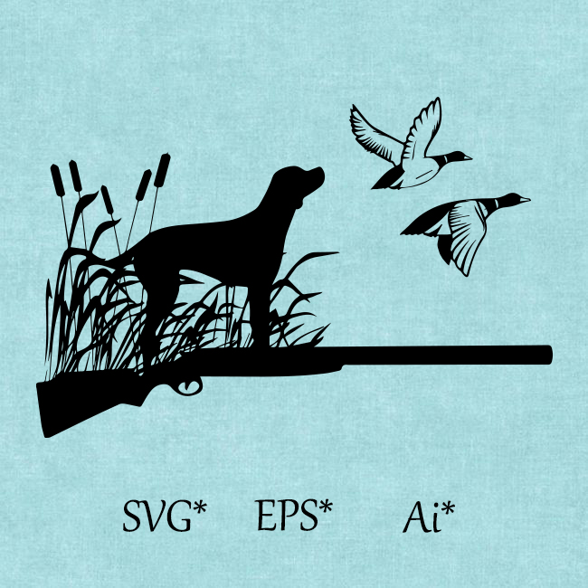 Dog Hunter SVG, Dog With A Gun, Wild Duck Hunting, Game Hunt | Inspire ...