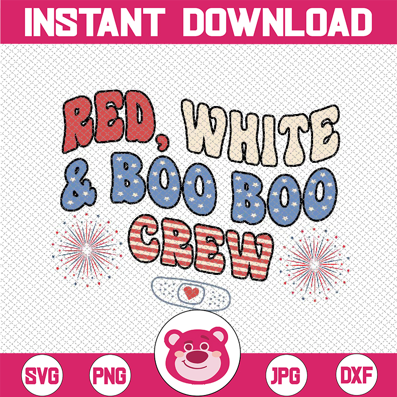 Red, White & Boo Boo Crew Pediatric Nurse Svg, 4th of July P | Inspire ...
