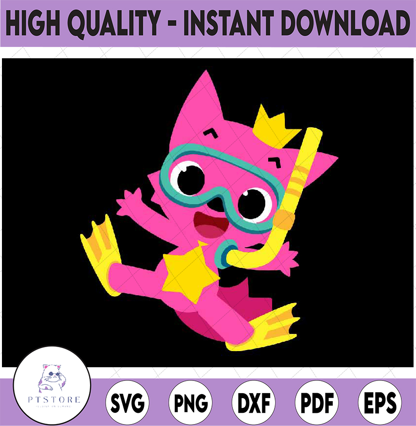 Fong svg,Pink Fong SVG, Cricut Cut files, Shark Family doo d | Inspire ...