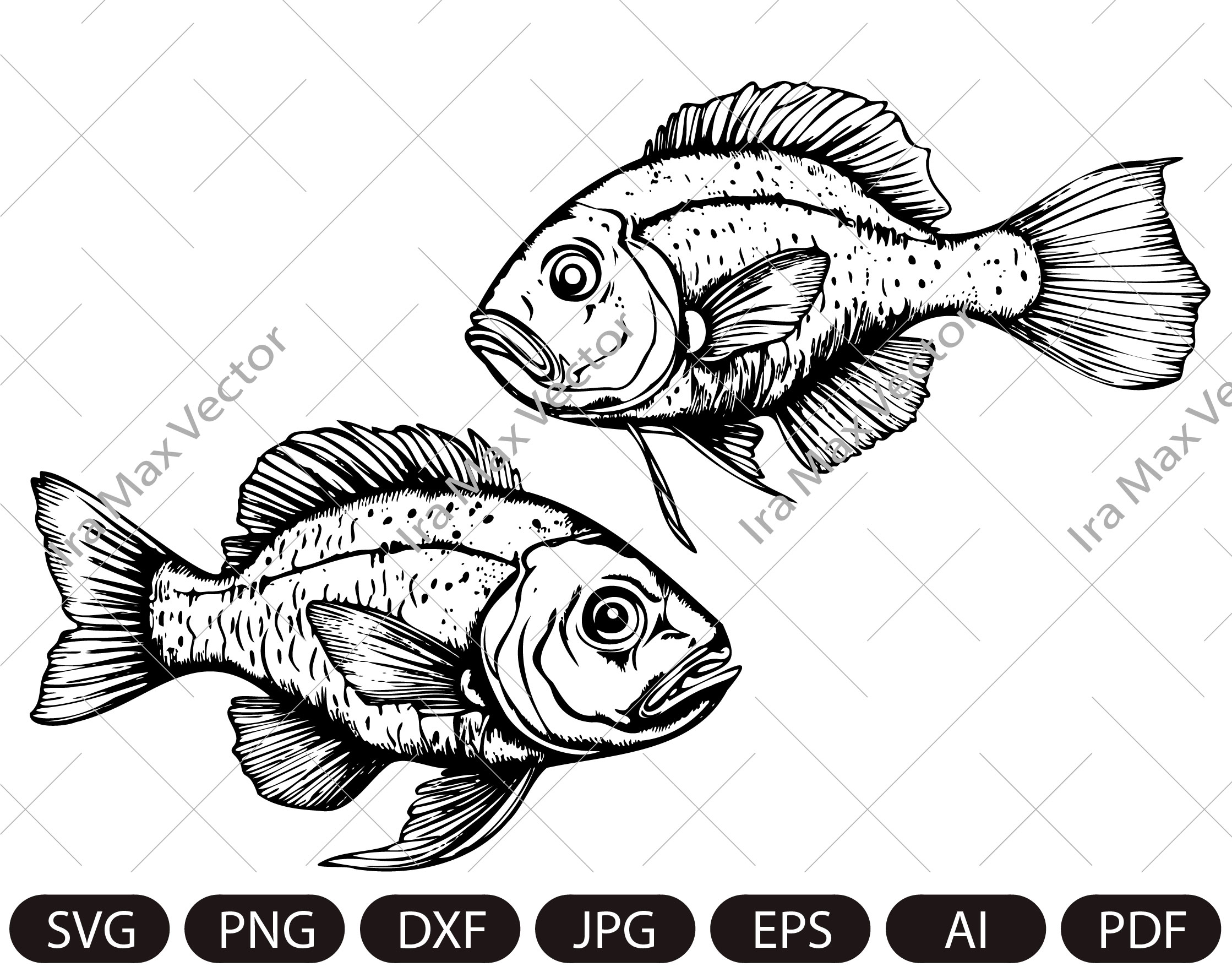 Fish SVG / Cute fish SVG / little fishes Silhouette / fish V | Inspire ...
