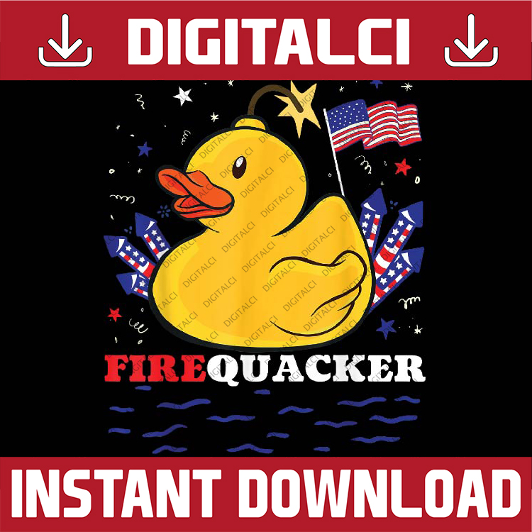 Firecracker Duck 4th of July Patriotic Day USA Flag Funny Pn | Inspire ...