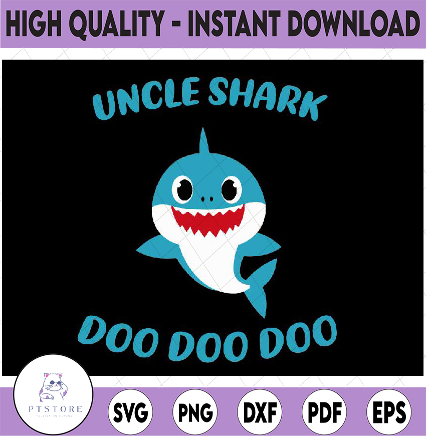 Uncle Shark SVG, Cricut Cut files, Shark Family doo doo doo - Inspire ...