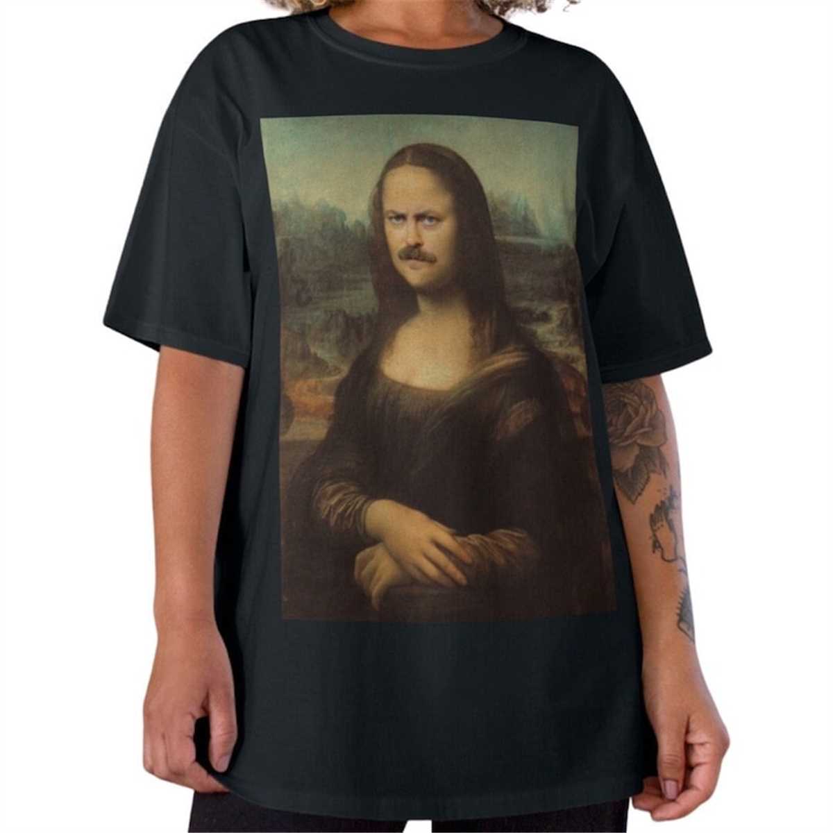 Ron Swanson Tshirt, Mona Lisa Ron Swanson Tshirt, Parks and | Inspire ...