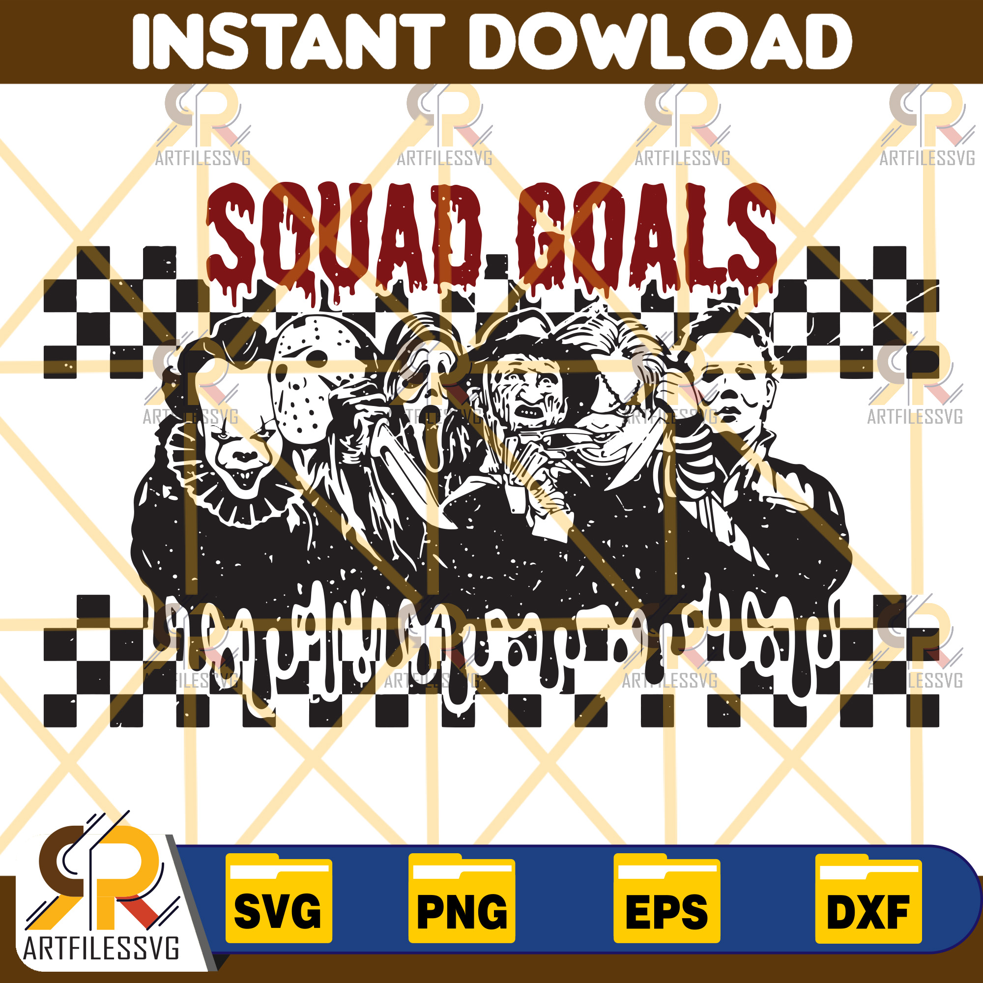Halloween SVG, Horror Squad Goals Svg, Halloween Horror SVG | Inspire ...