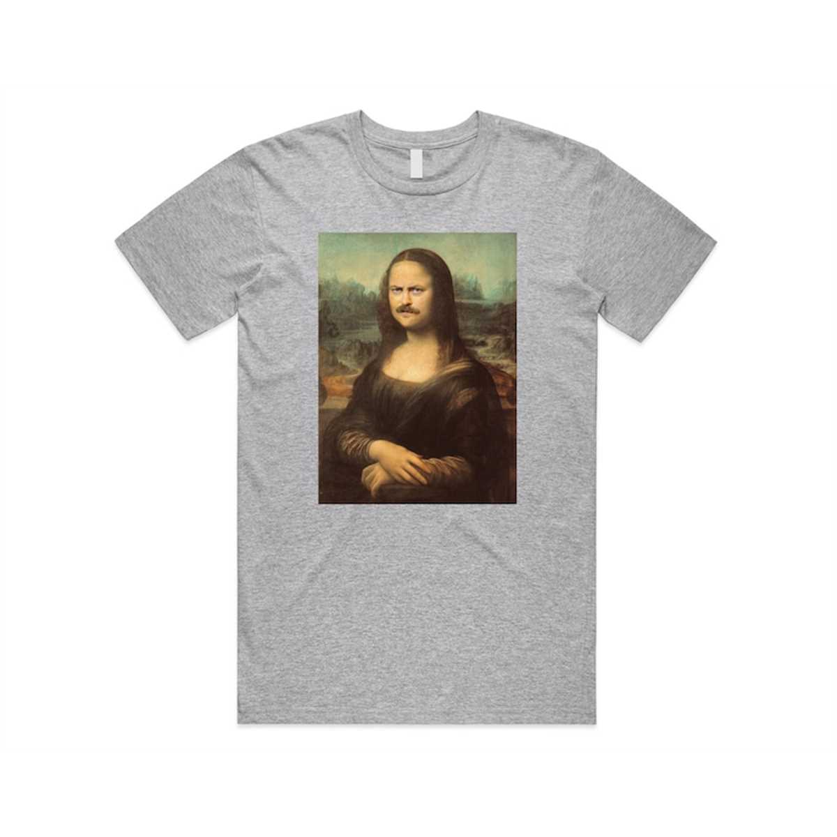 Ron Swanson Mona Lisa T-shirt Tee Top Funny Shirt Gift Parks | Inspire ...