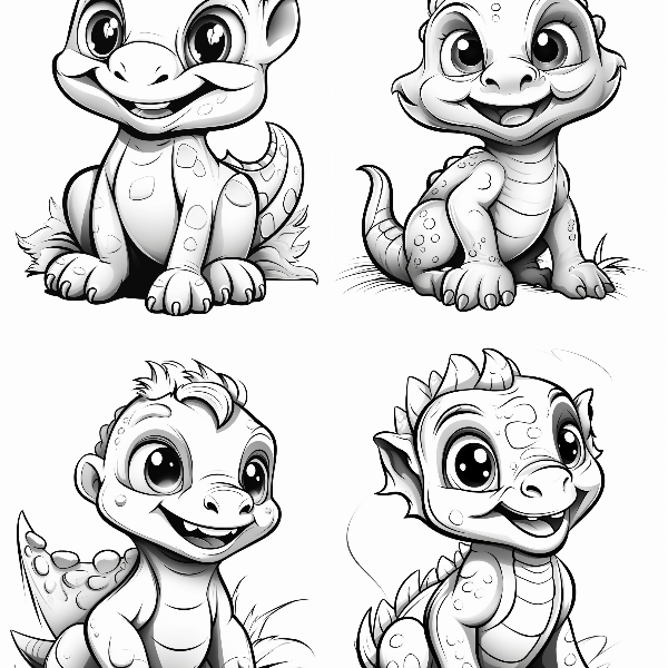 baby dragon cartoon coloring pages