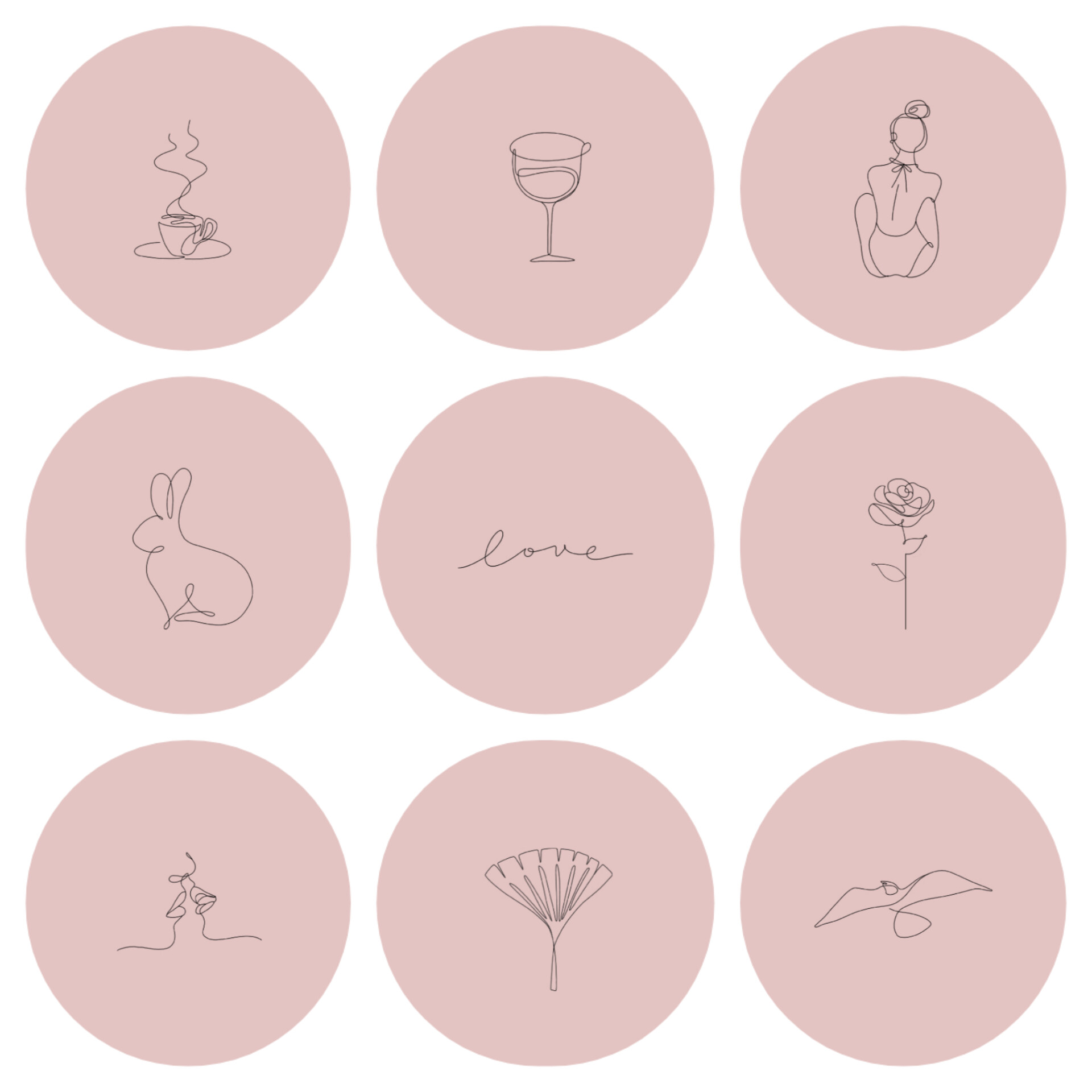 36 Lifestyle Instagram Highlight Icons.Pale Pink Instagram H | Inspire ...