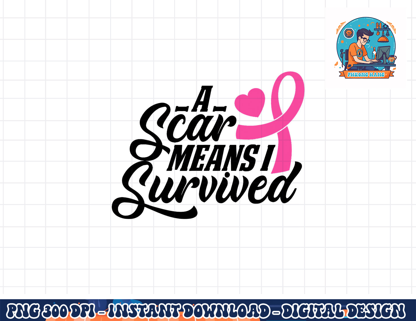 A Scar Means I Survived Breast Cancer Warrior Pink Ribbon T- | Inspire ...