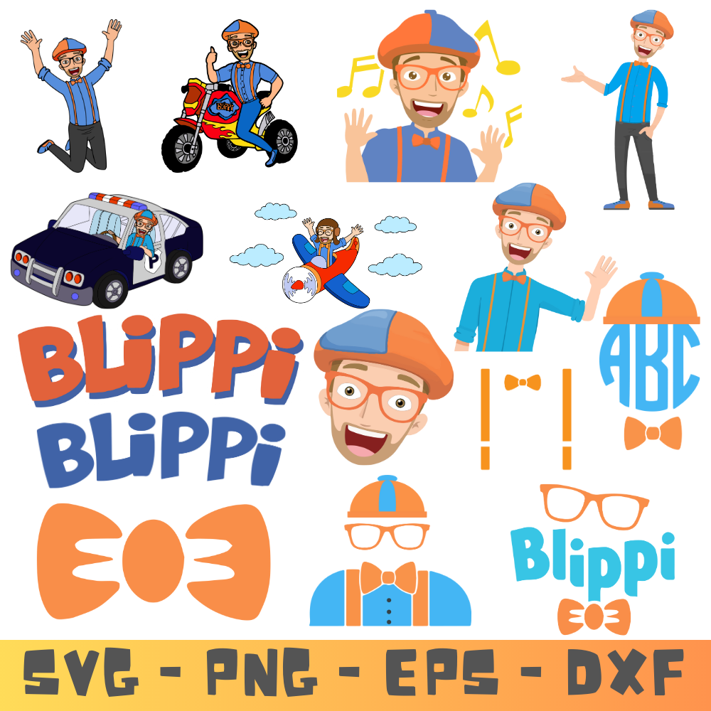 Blippi Bundle SVG - Blippi Bundle SVG - PNG - EPS - AI - Bli | Inspire ...