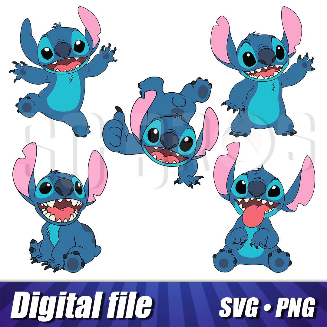 Stitch svg and png files, Stitch cricut image, clipart image | Inspire ...