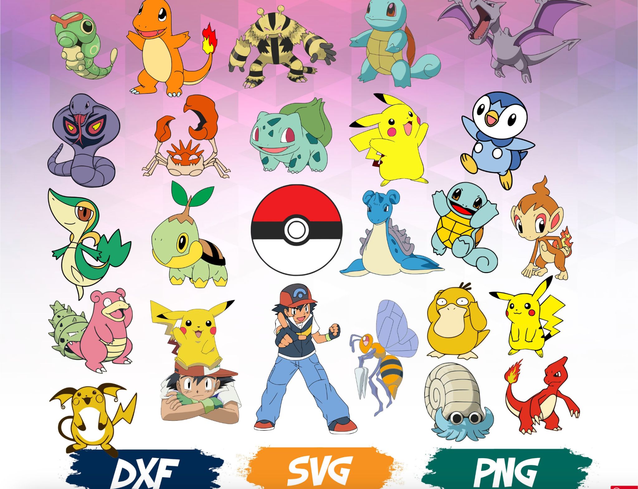 1500 Pokemon Svg File Bundle, Pikachu Bundle, Cut Files For | Inspire ...