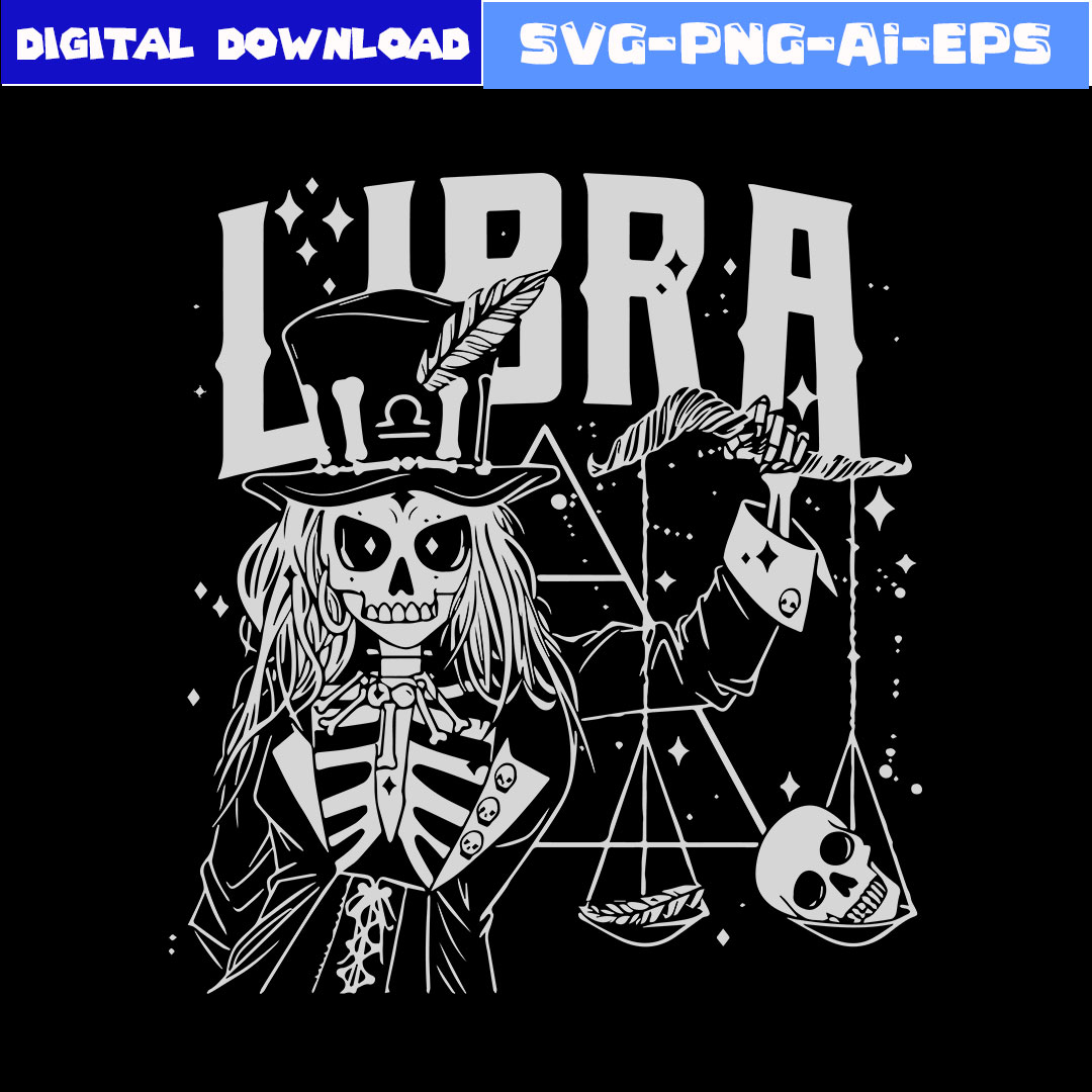 Blackcraft Zodiac Sign Libra Skull Love Witch Constellation - Inspire ...