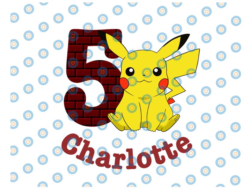 Personalized Name and Age Pikachu Kids Svg / Kids Custom Pik | Inspire ...