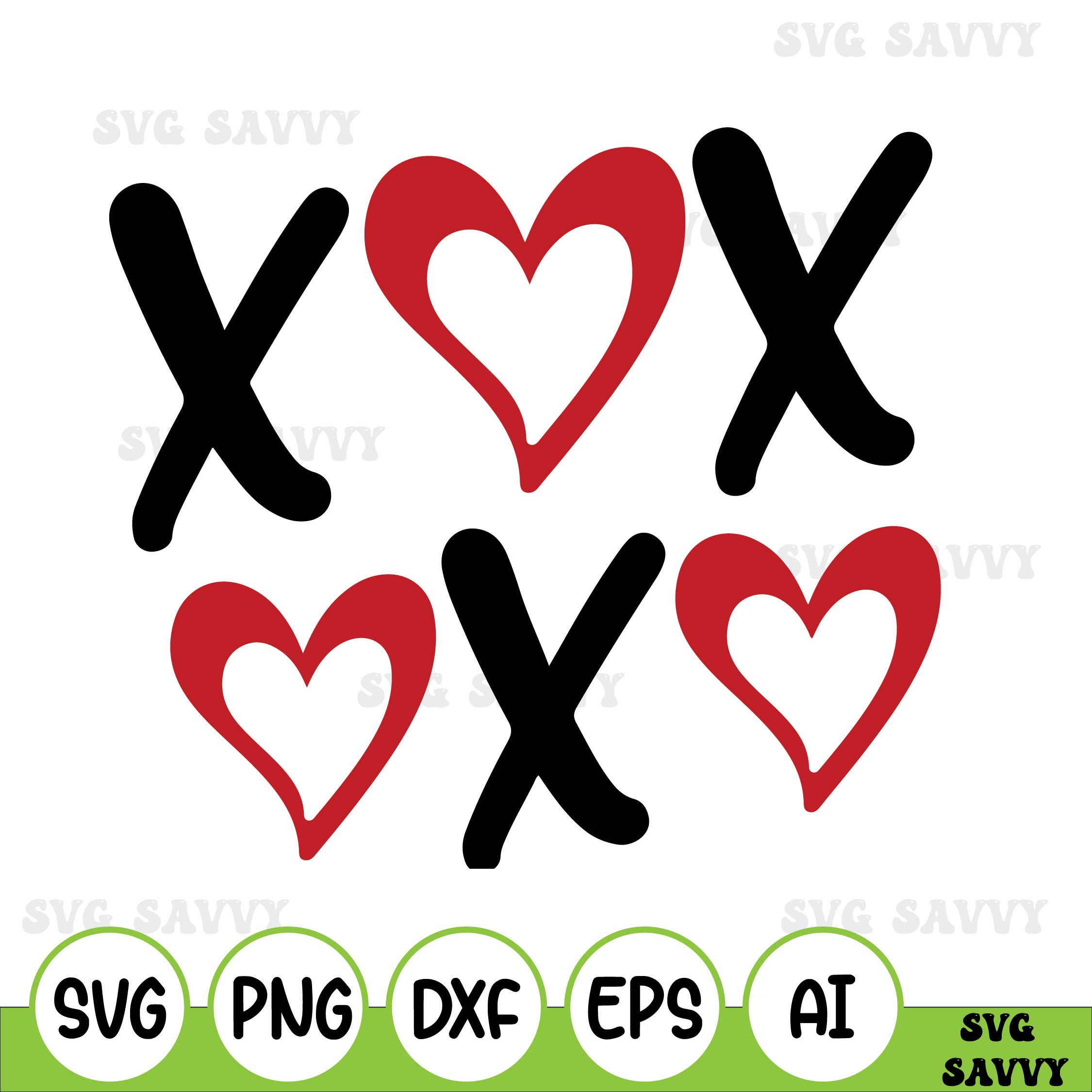 Valentines SVG, Xo Xo Xo, Valentine Day SVG Cut File | Inspire Uplift